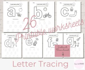 5 NO PREP Lowercase Tracing Worksheets to Improve Letter Recognition ...