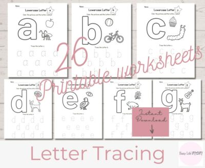 5 NO PREP Lowercase Tracing Worksheets to Improve Letter Recognition ...