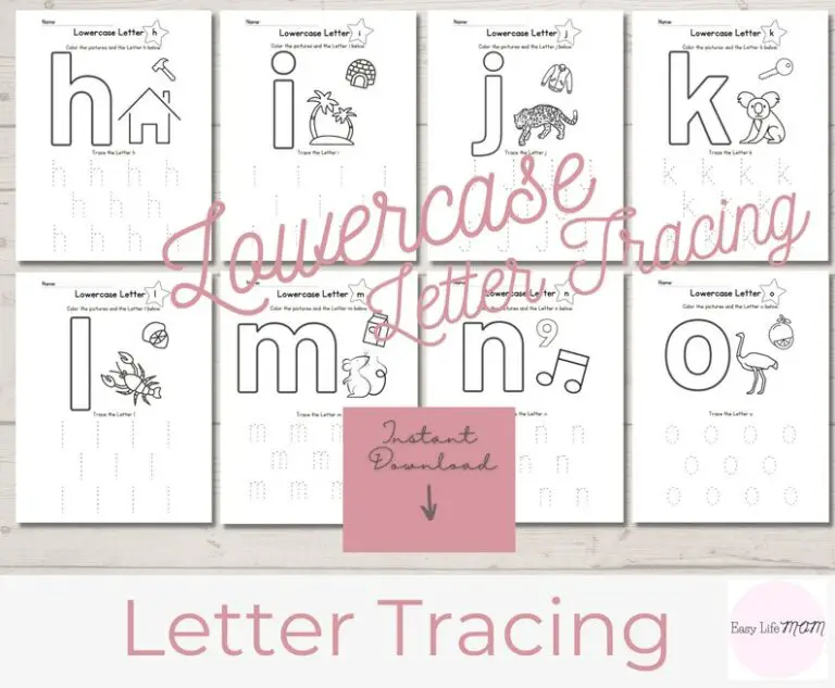 5 NO PREP Lowercase Tracing Worksheets to Improve Letter Recognition ...