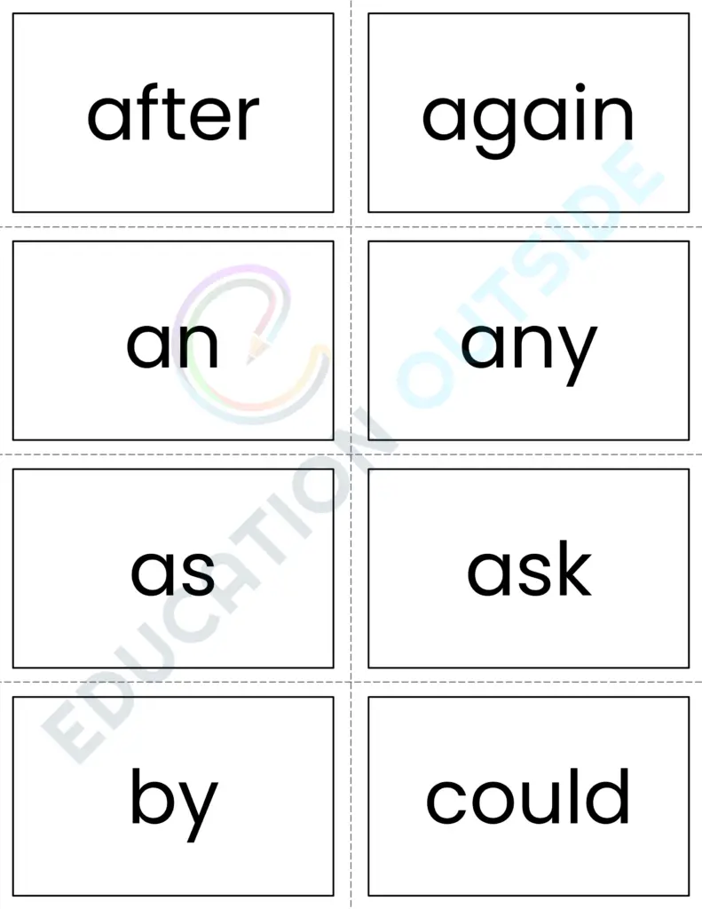 1st Grade Dolch Sight Words Bingo - 8 and 24 Square Grids Included!