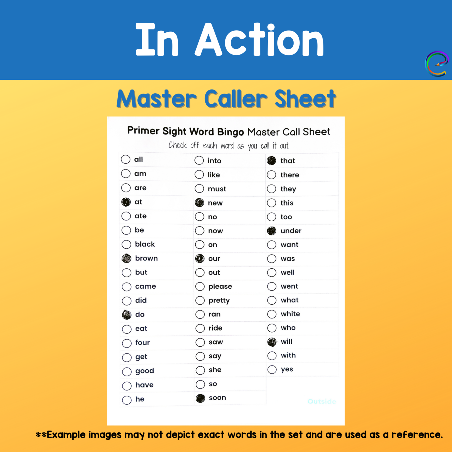 1st Grade Dolch Sight Words Bingo - 8 and 24 Square Grids Included!