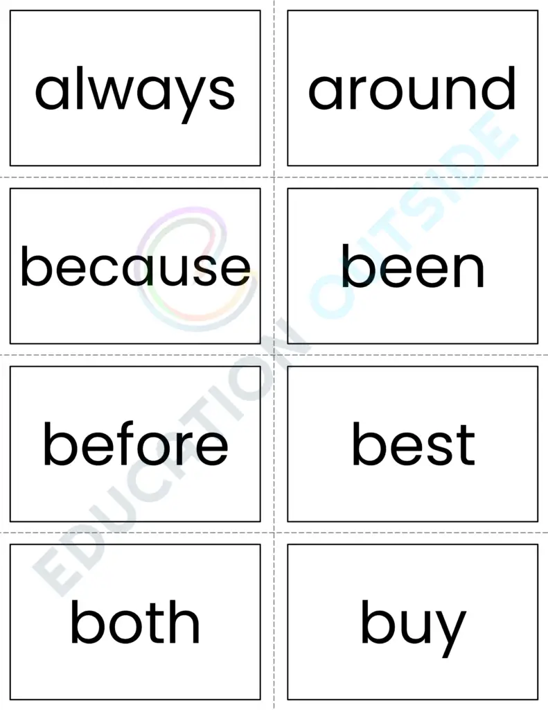 2nd Grade Dolch Sight Words Bingo - 8 and 24 Square Grids Included!