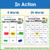 3rd Grade Dolch Sight Words Bingo - 8 and 24 Square Grids Included!