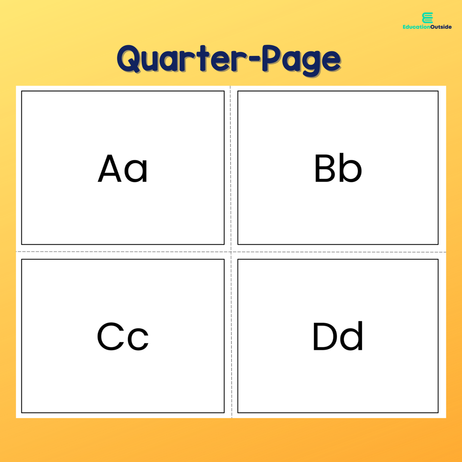 Alphabet Flashcard Bundle (A, a, Aa) - A to Z - 3 Sizes Included!