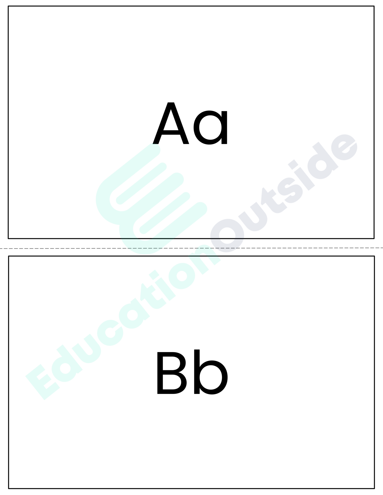 Alphabet Flashcard Bundle (A, a, Aa) - A to Z - 3 Sizes Included!