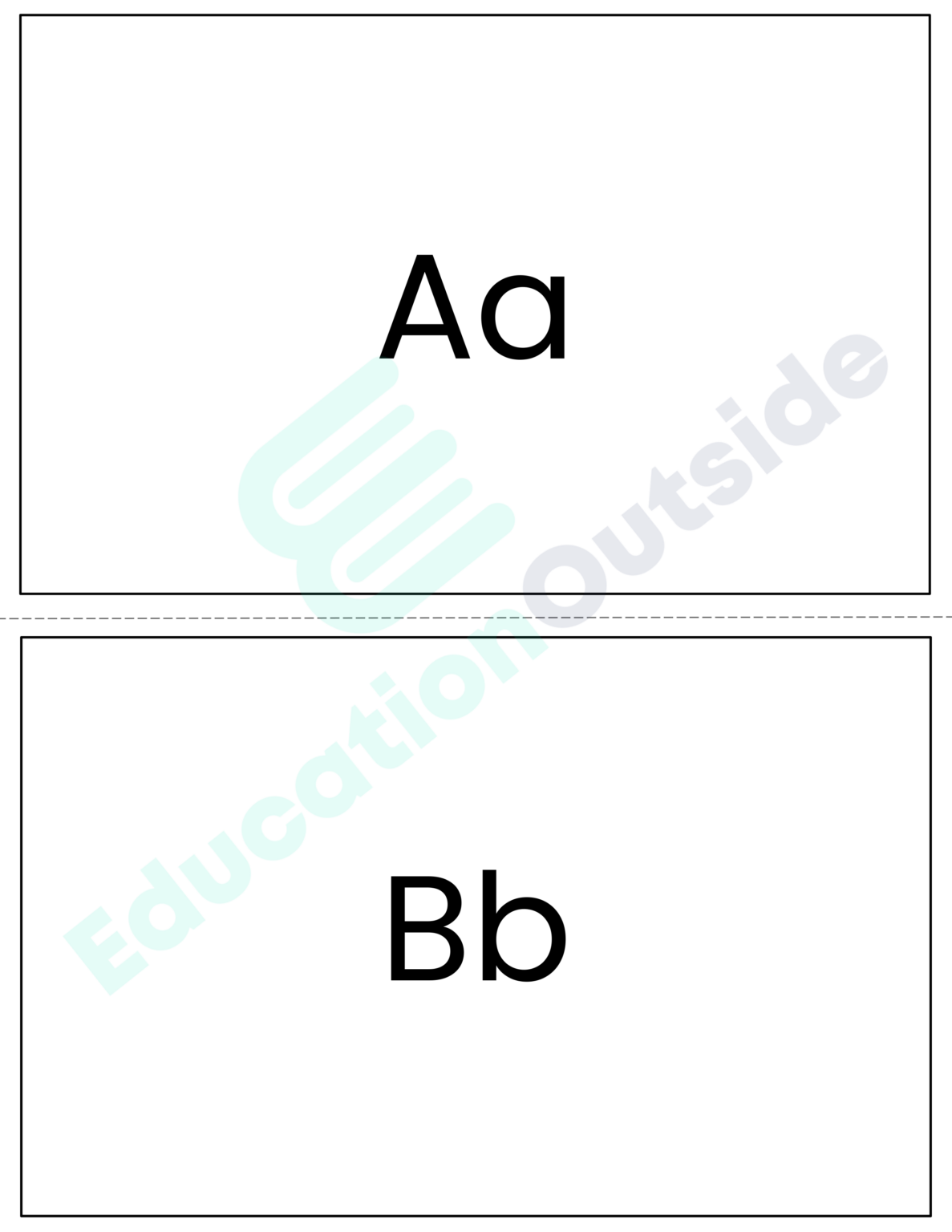 Alphabet Flashcards (Aa) - 3 Sizes Included!