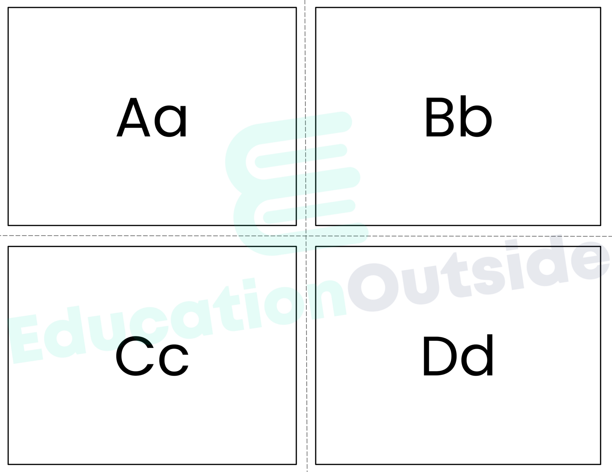 Alphabet Flashcards (Aa) - 3 Sizes Included!