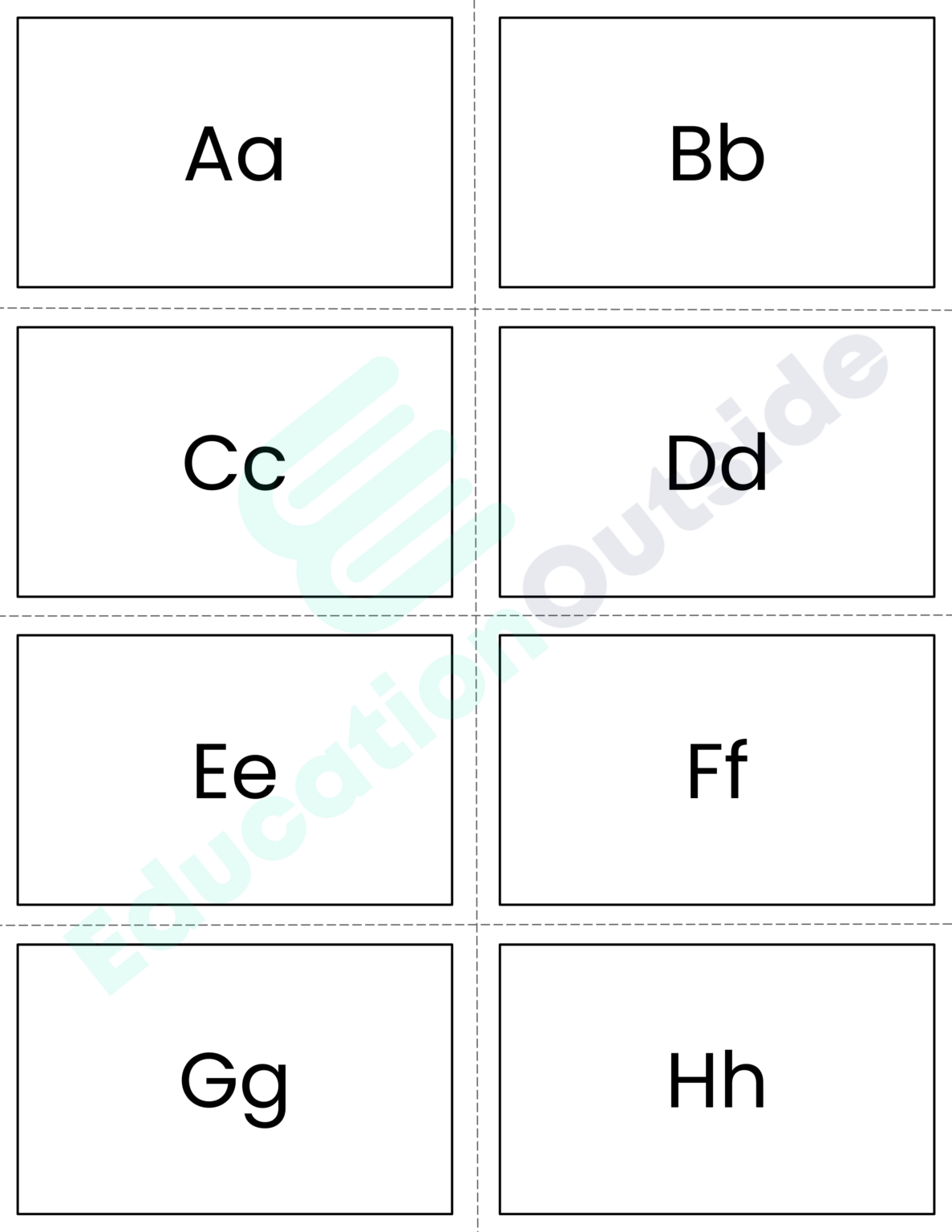 Alphabet Flashcards (Aa) - 3 Sizes Included!