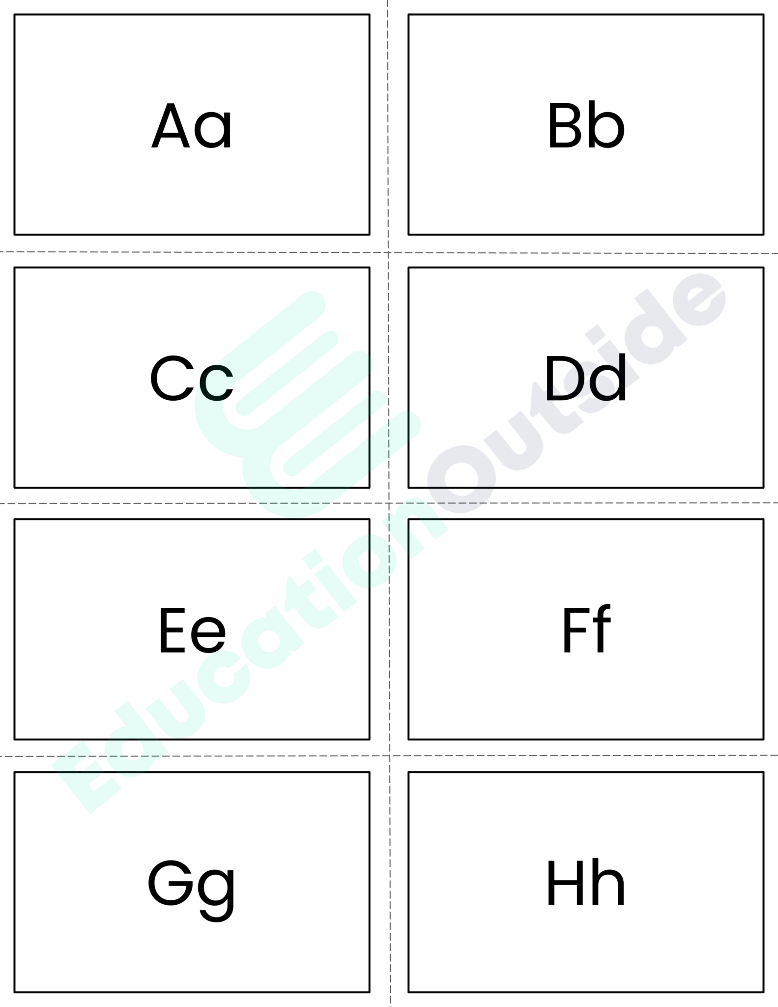 Alphabet Flashcards (Aa) - 3 Sizes Included!