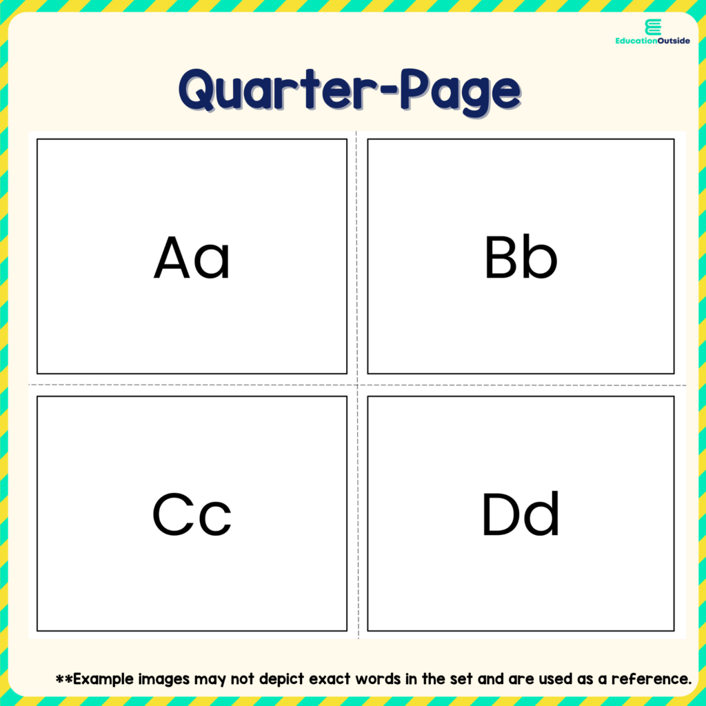 Alphabet Flashcards (Aa) - 3 Sizes Included!