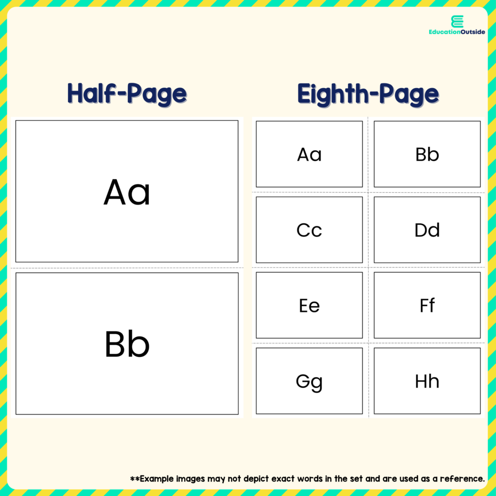 Alphabet Flashcards (Aa) - 3 Sizes Included!
