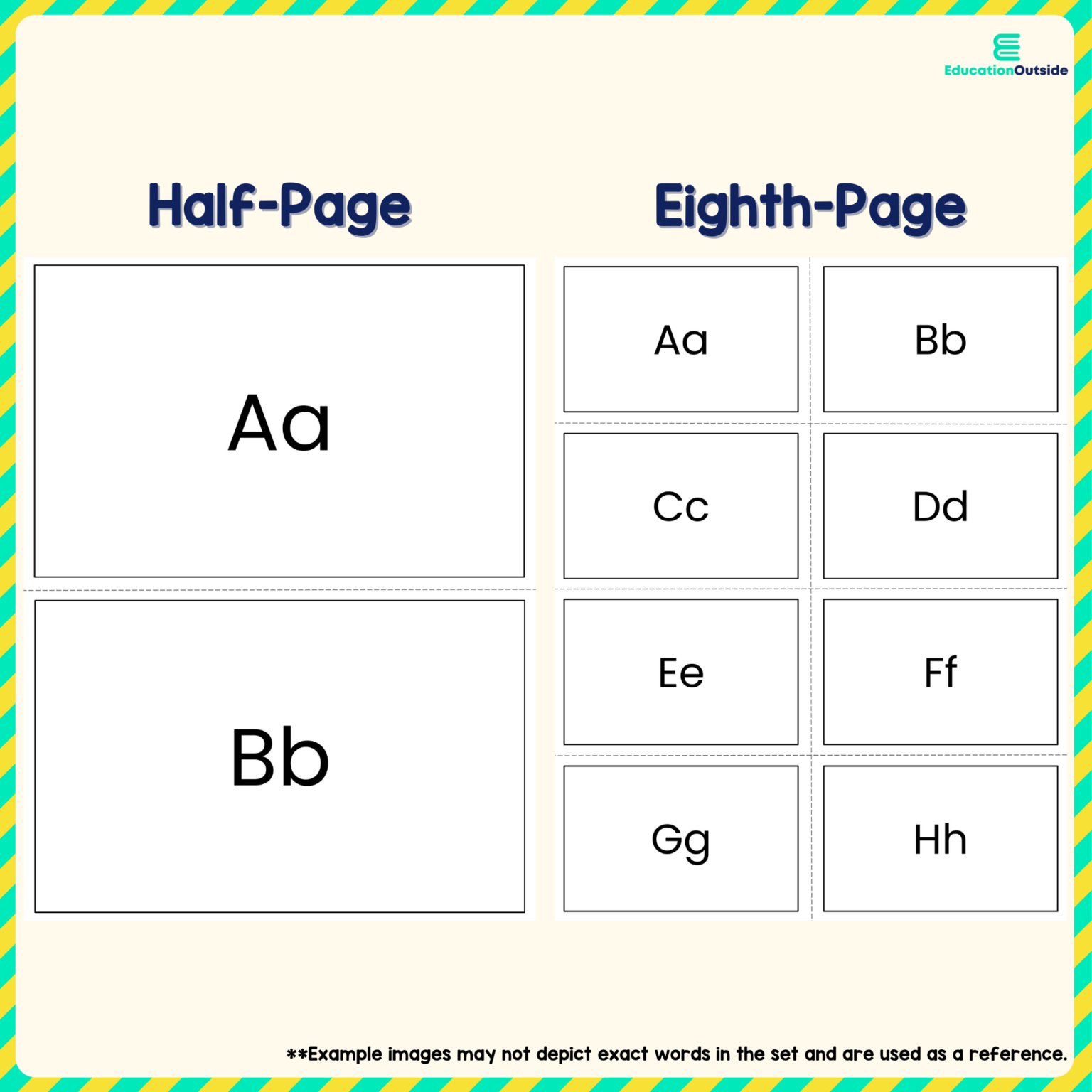 Alphabet Flashcards (Aa) - 3 Sizes Included!