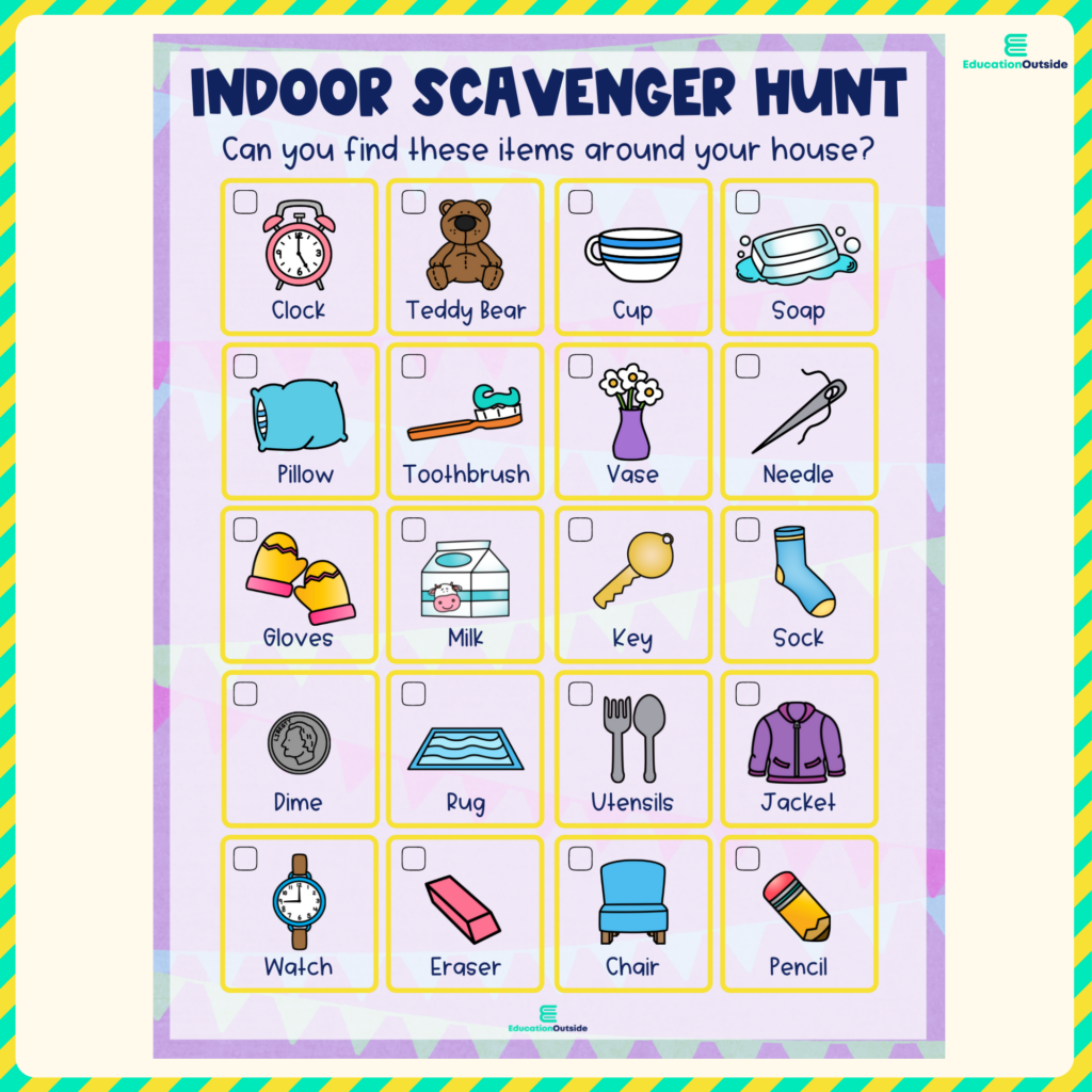 At Home Scavenger Hunt - Stay Busy & Have Fun!
