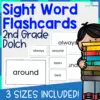 Dolch 2nd Grade Sight Word Flashcards - 3 Sizes Included!