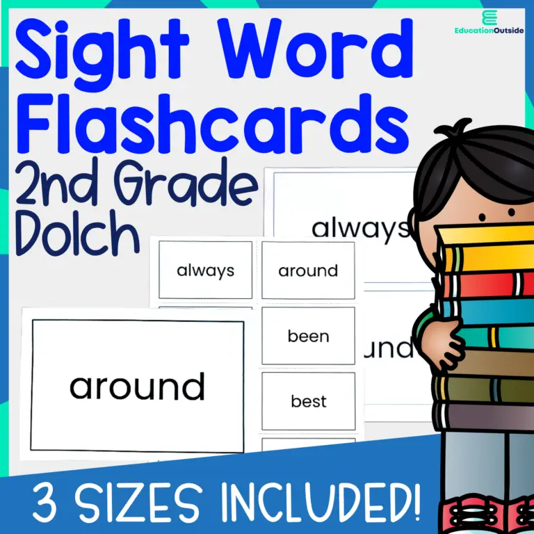Dolch 2nd Grade Sight Word Flashcards - 3 Sizes Included!