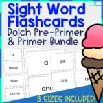 Dolch Pre-Primer & Primer Sight Word Flashcard Packet - 3 Sizes Included!