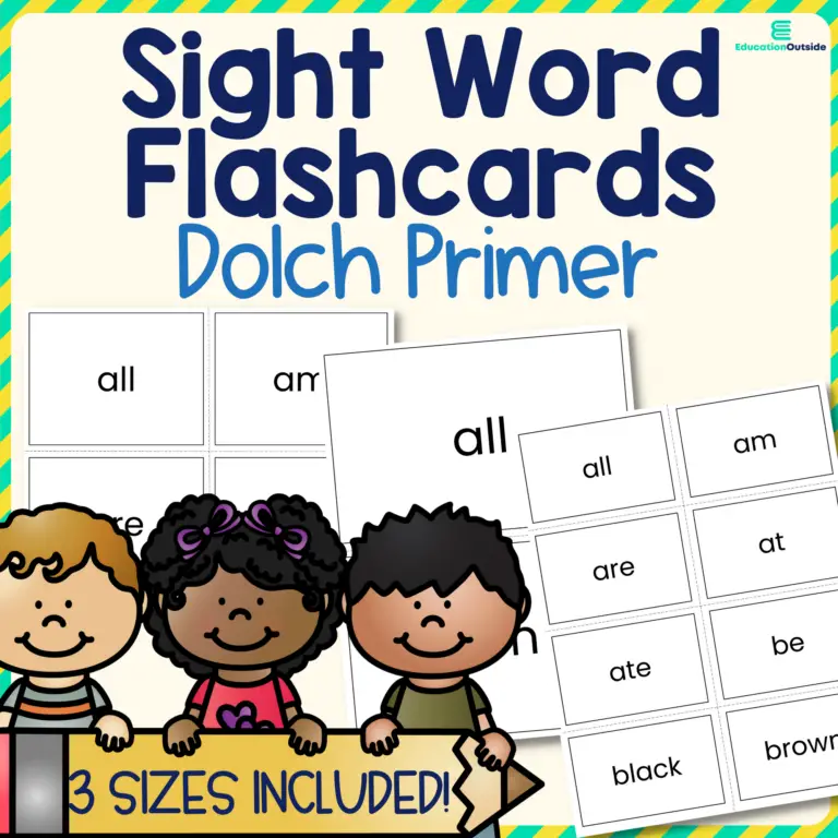 Dolch Primer Sight Word Flashcards - 3 Sizes Included!
