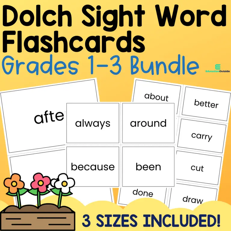 Dolch Sight Word Flashcards Grades 1-3 Packet - 3 Sizes Included!
