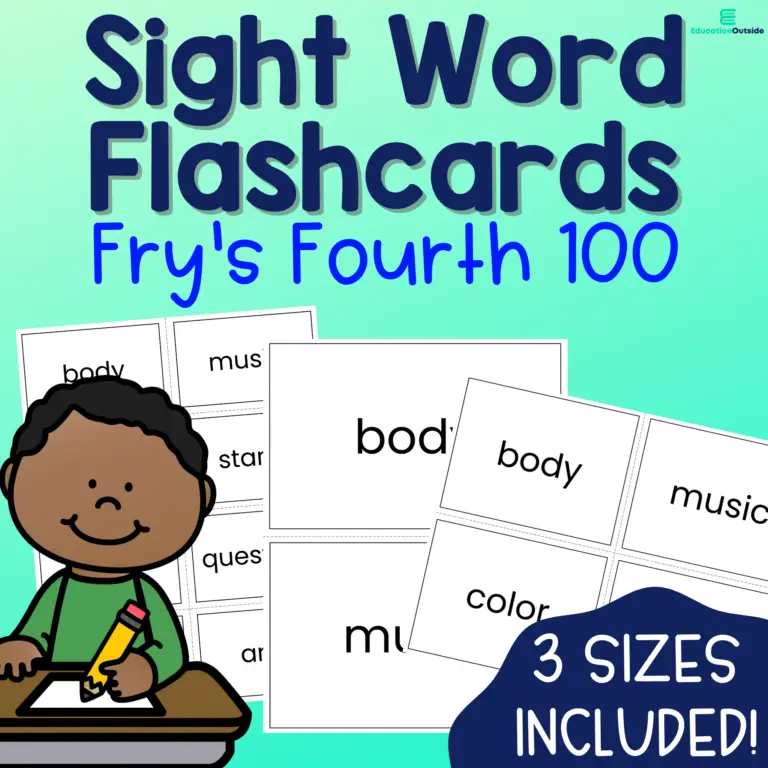Fry's Fourth 100 Sight Words Flashcards (301-400) - 3 Sizes Included!