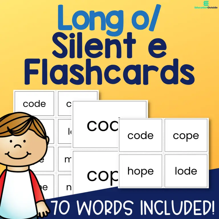 Long o / Silent e Flashcards - 3 Sizes Included - No Prep!