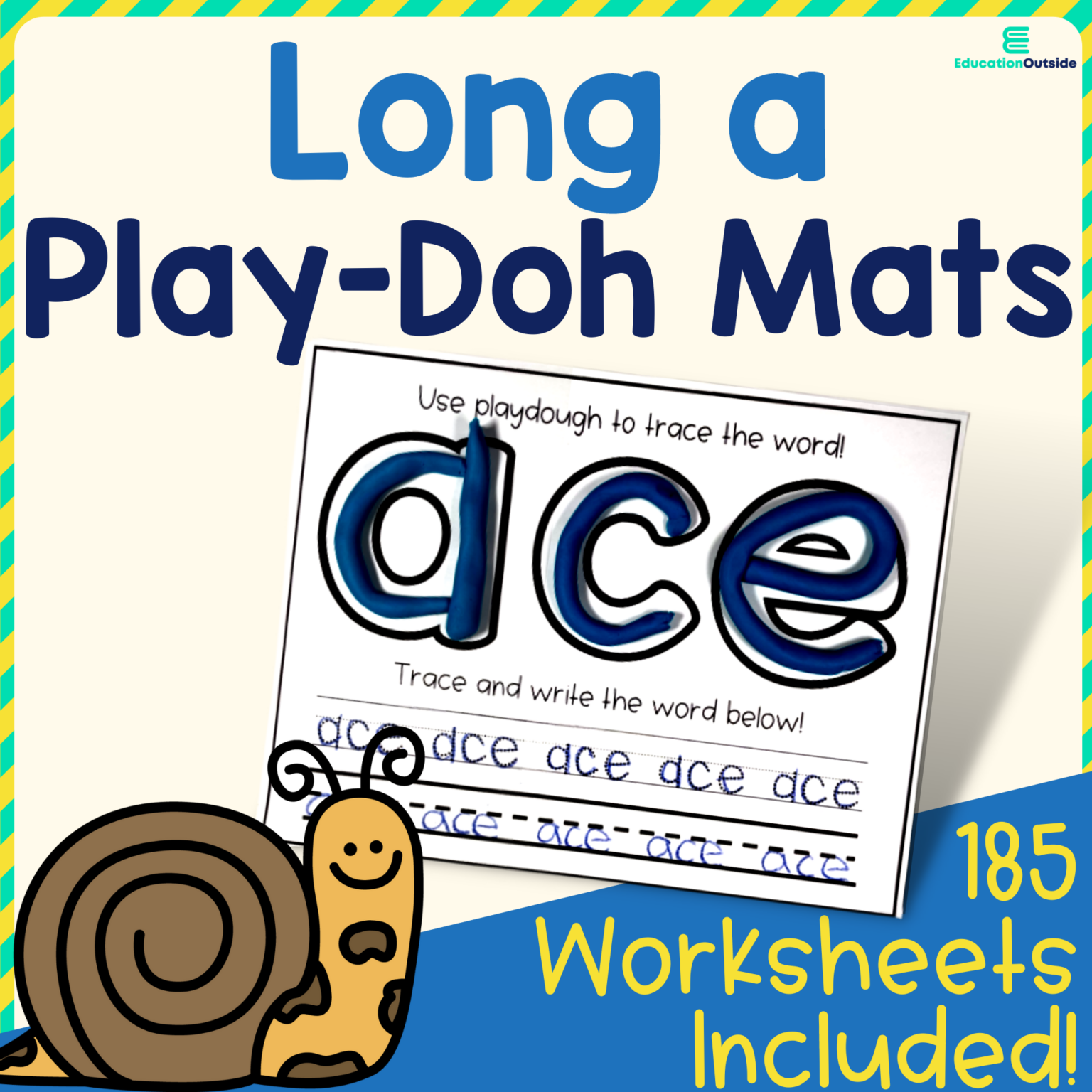 Long a Play-Doh Mats - 185 Worksheets Included!