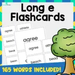 Long e Flashcards - No Prep - Print and Practice