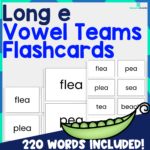 Long e Vowel Teams Flashcards - 3 Sizes Included - No Prep!