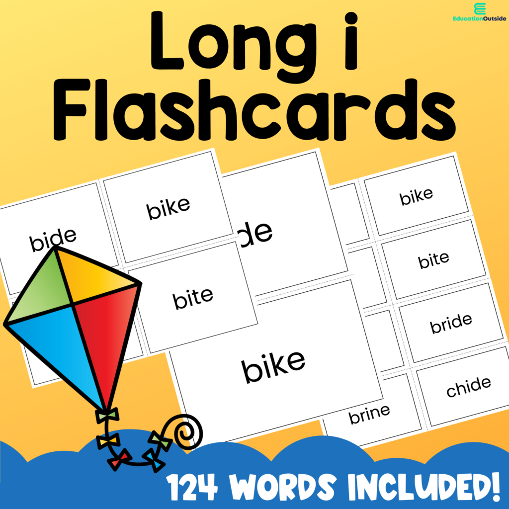 Long i Flashcards - No Prep - Print and Practice
