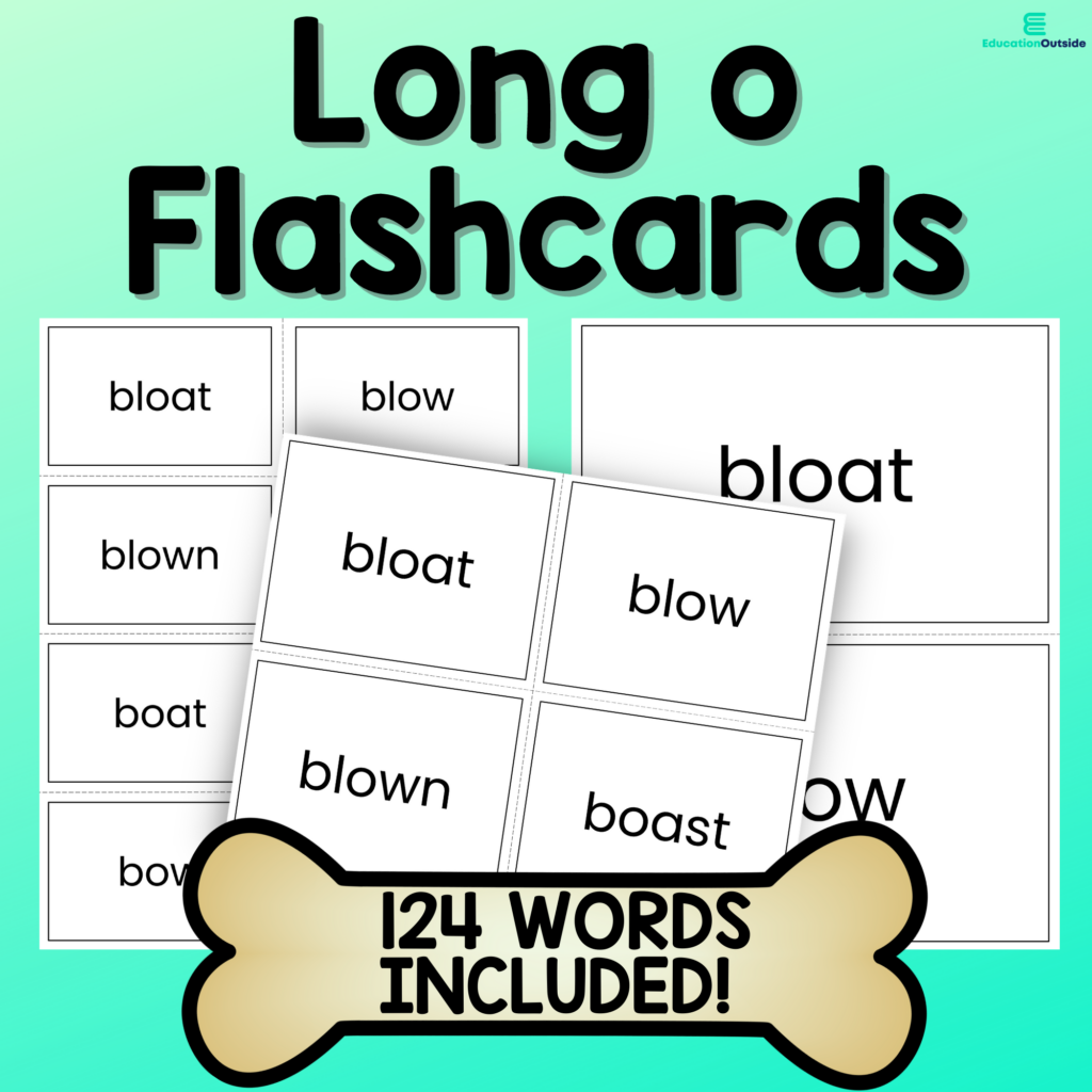 Long o Flashcards - No Prep - Print and Practice