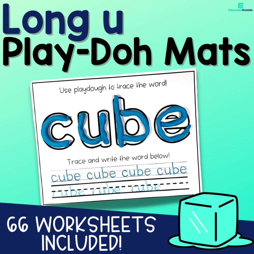 Long u Play-Doh Mats - 66 Worksheets Included!