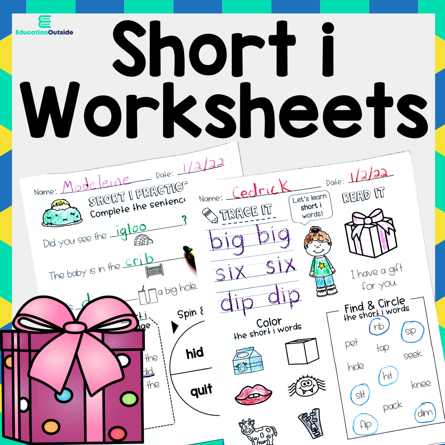 Short Vowel i Worksheets - No Prep - Print and Practice