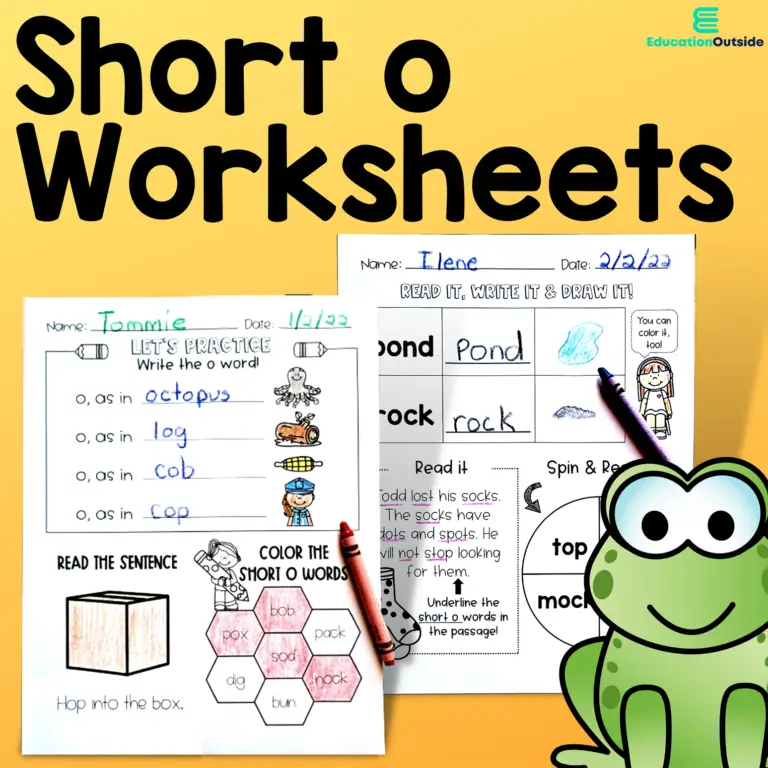 Short Vowel o Worksheets - No Prep - Print and Practice