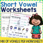Short Vowel Worksheets (a, e, i, o, u) - Color and B&W Versions!