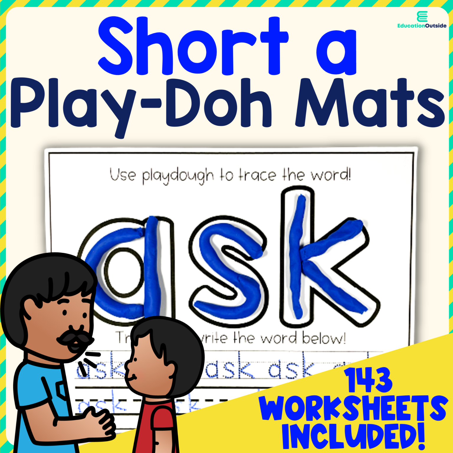 Short a Play-Doh Mats - 143 Worksheets Included!