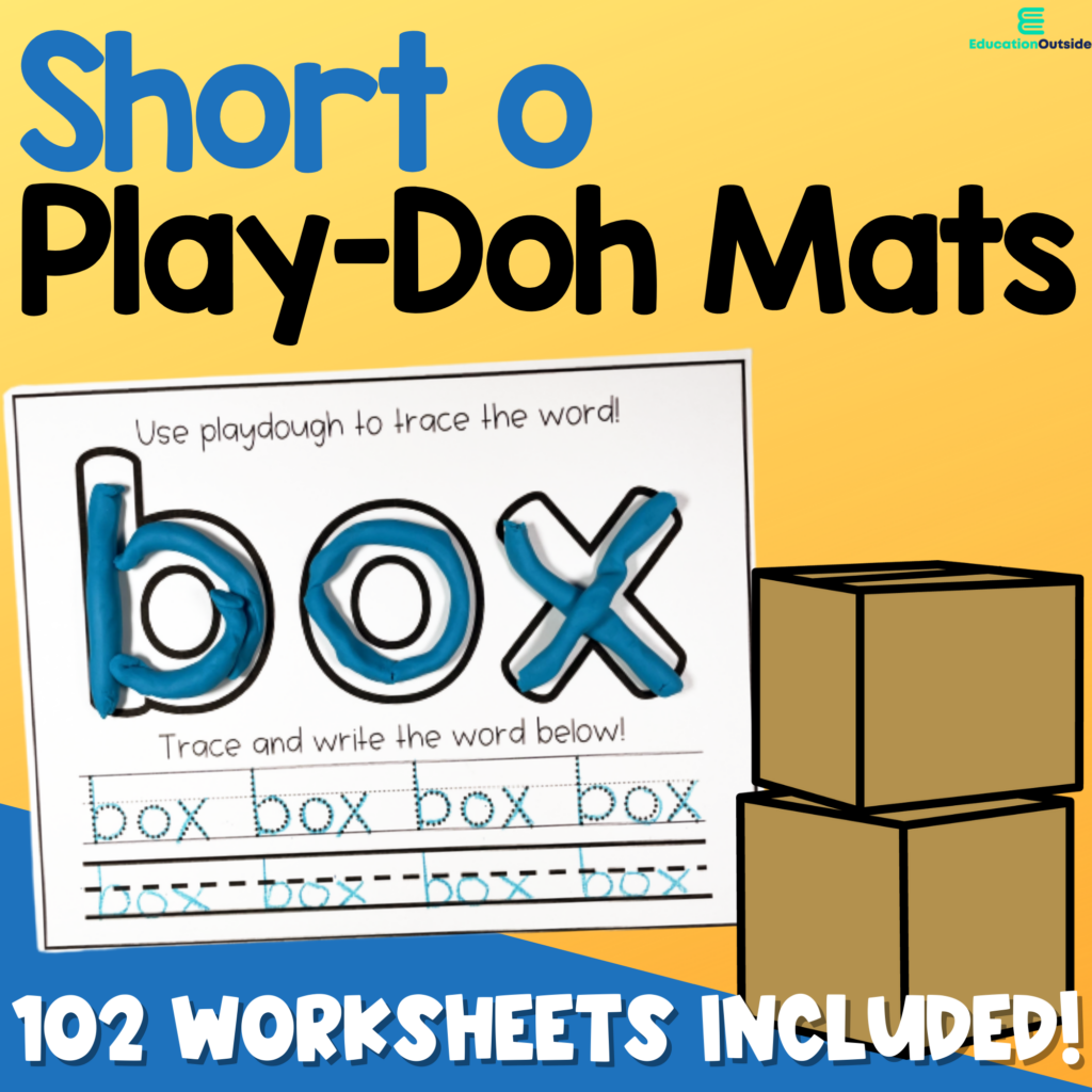 Short o Play-Doh Mats - 102 Worksheets Included!