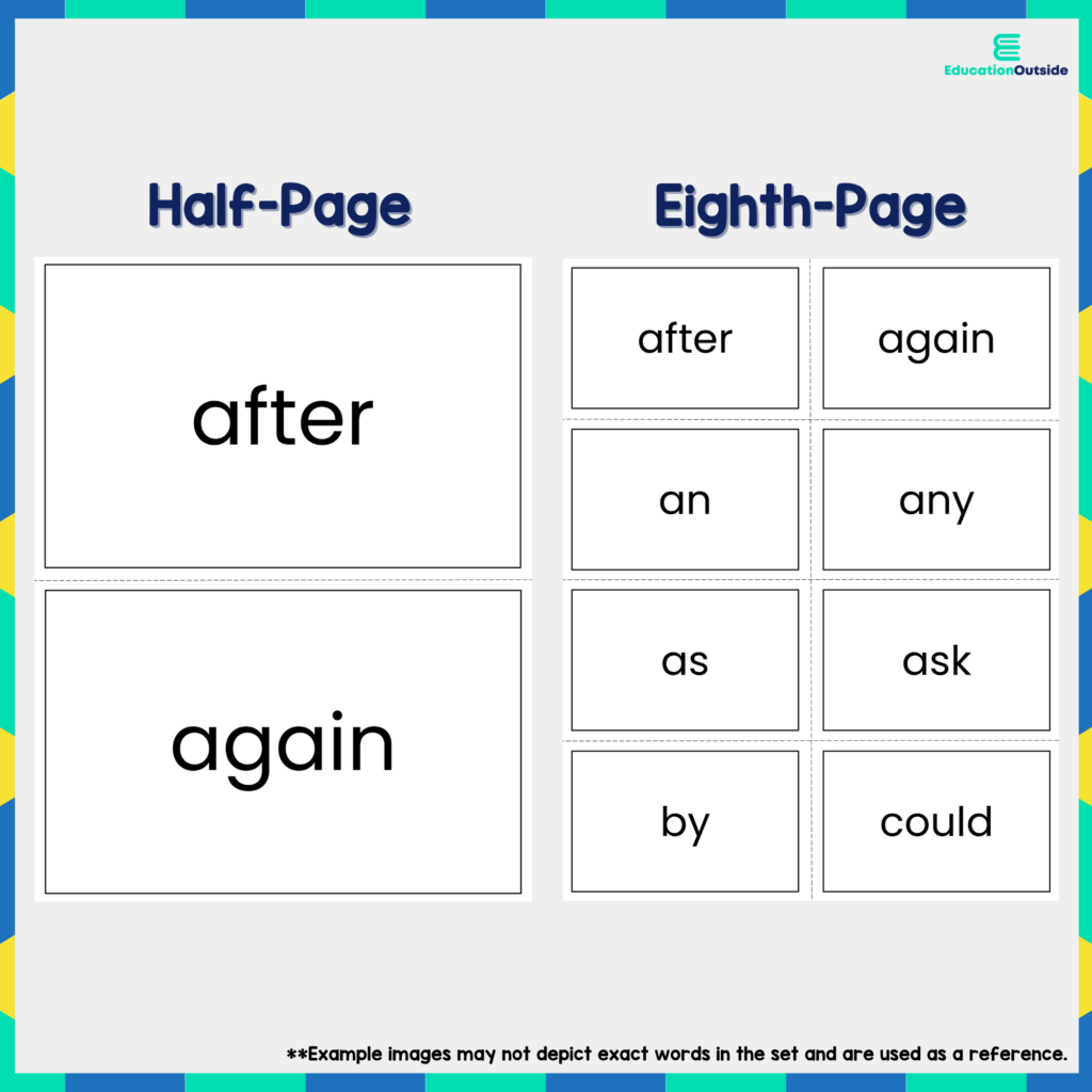 Dolch 3rd Grade Sight Word Flashcards - 3 Sizes Included!