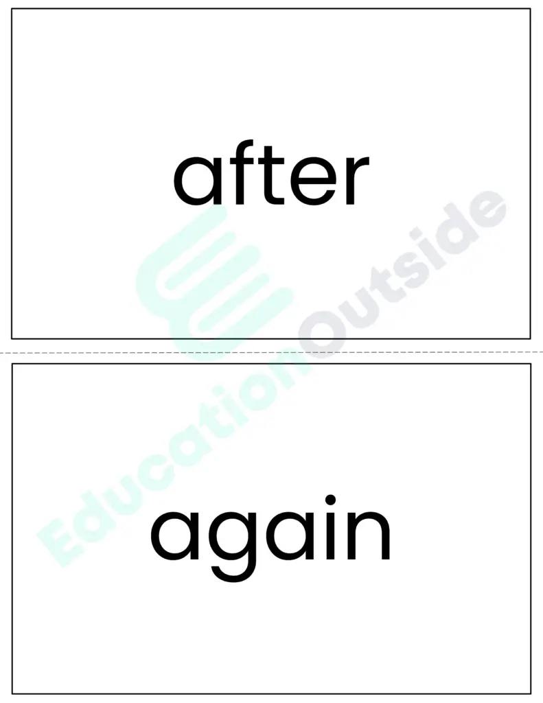 Dolch 3rd Grade Sight Word Flashcards - 3 Sizes Included!