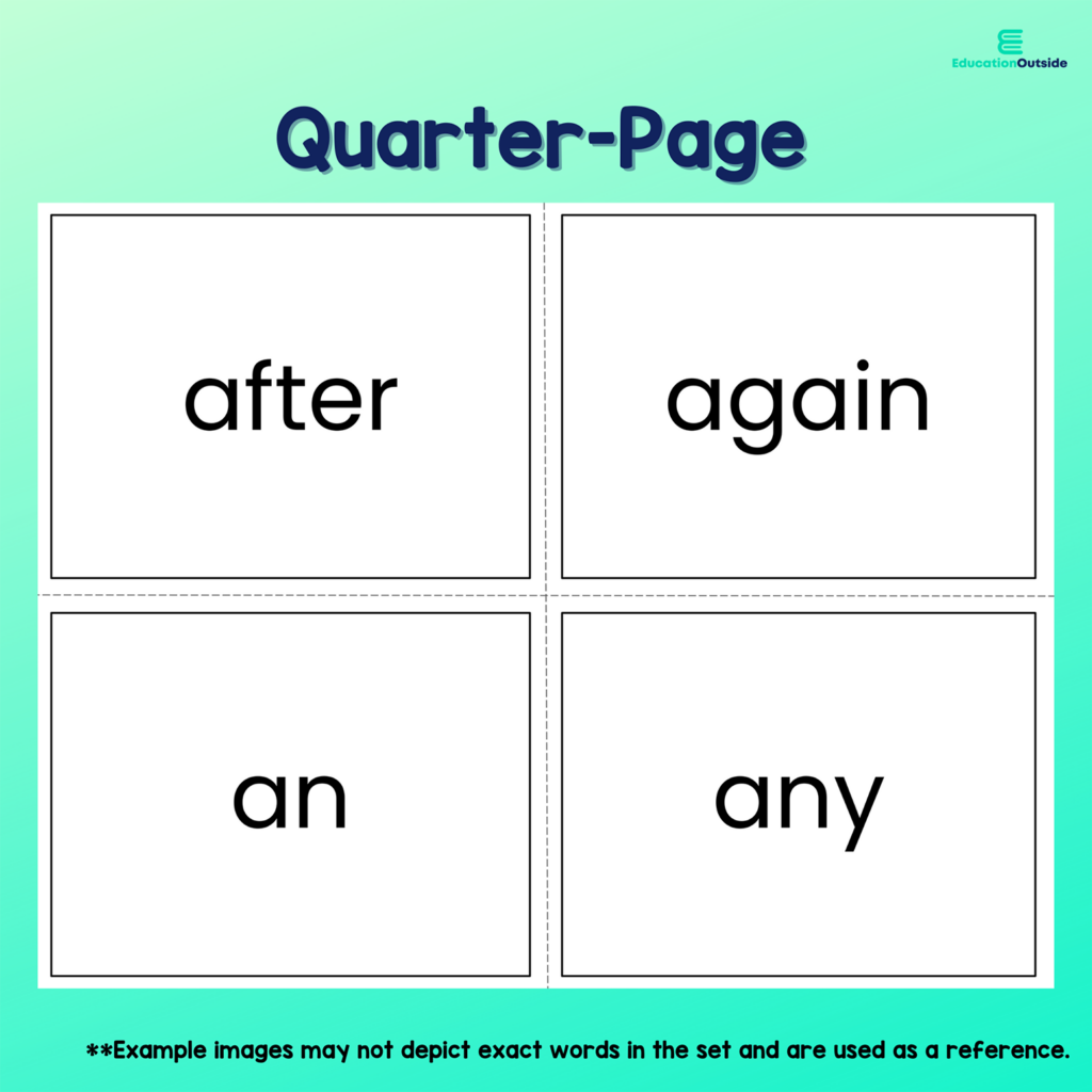 Dolch Pre-Primer Sight Word Flashcards - 3 Sizes Included!