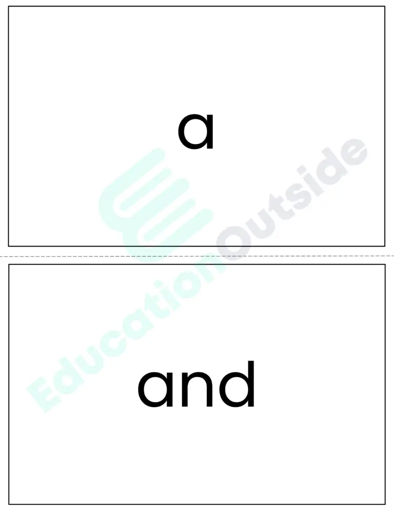 Dolch Pre-Primer Sight Word Flashcards - 3 Sizes Included!