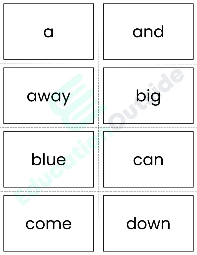 Dolch Pre-Primer Sight Word Flashcards - 3 Sizes Included!
