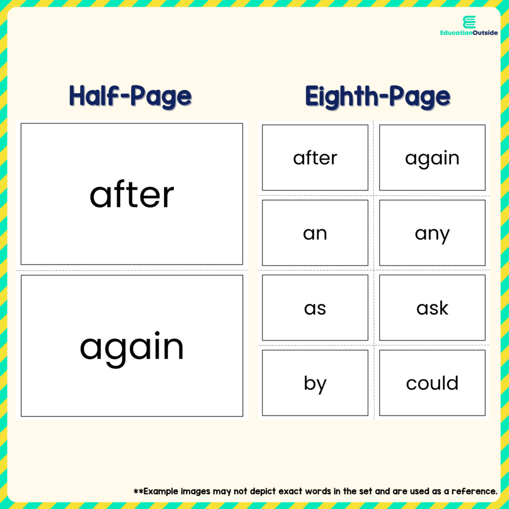 Dolch Primer Sight Word Flashcards - 3 Sizes Included!