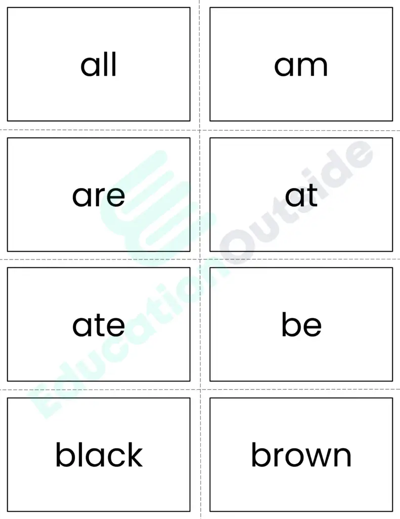 Dolch Primer Sight Word Flashcards - 3 Sizes Included!