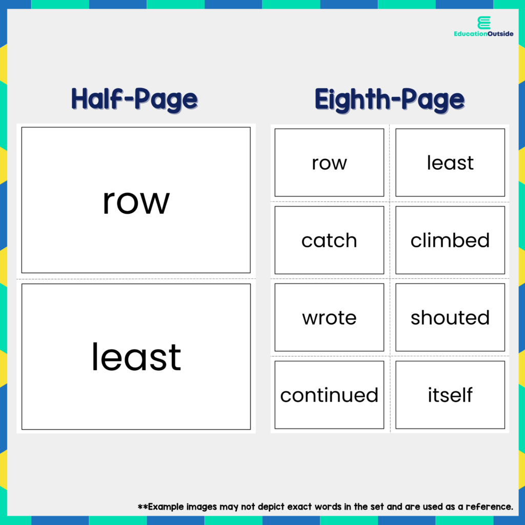 Fry's Fifth 100 Sight Words Flashcards (401-500) - 3 Sizes Included!