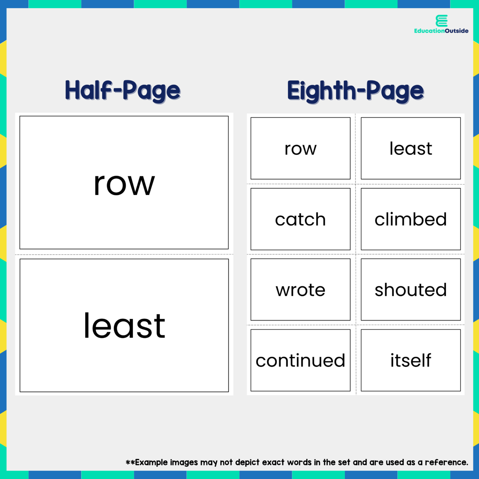 Fry's Fifth 100 Sight Words Flashcards (401-500) - 3 Sizes Included!