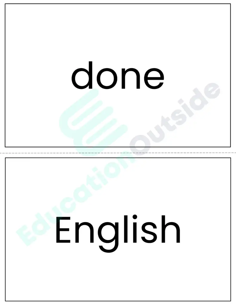 Fry's Fifth 100 Sight Words Flashcards (401-500) - 3 Sizes Included!