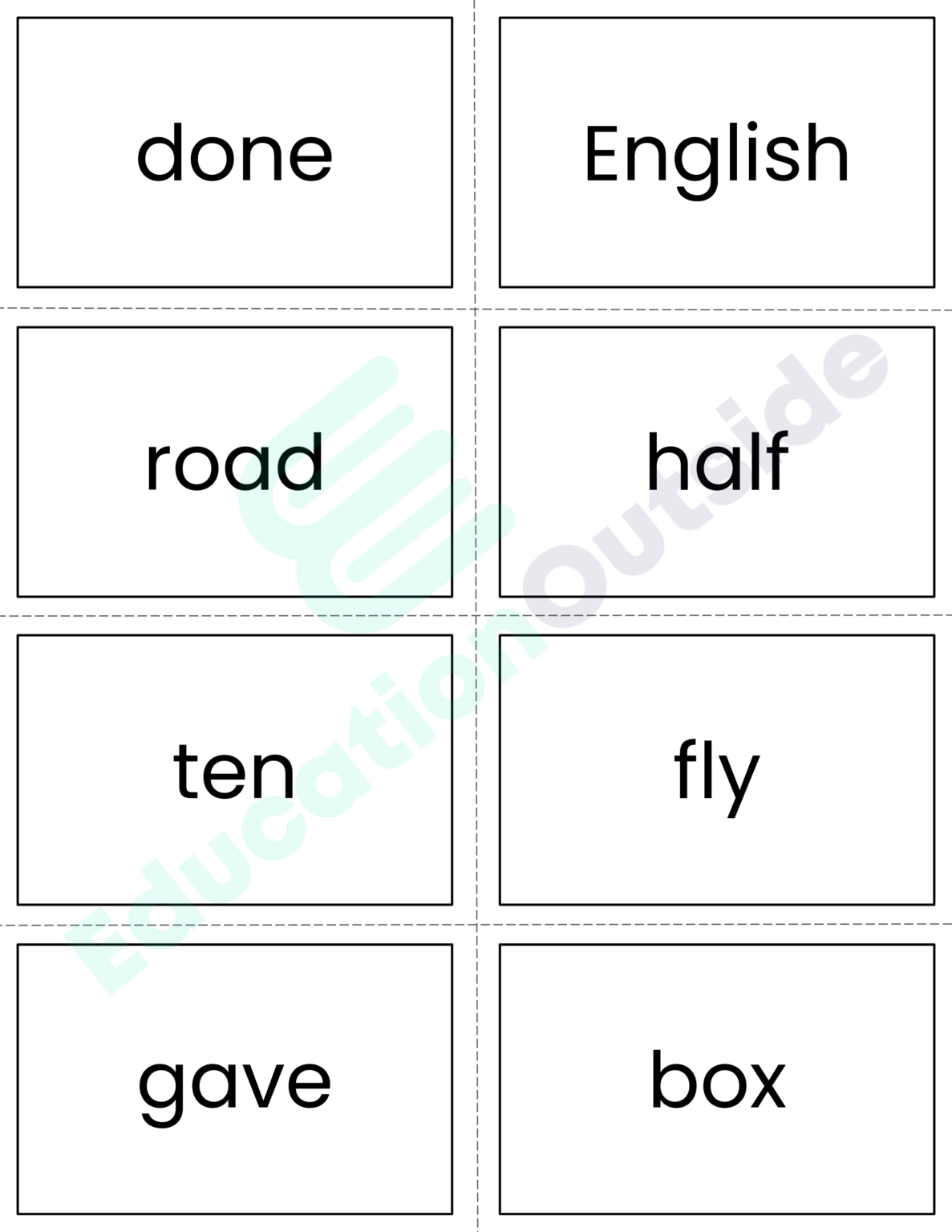 Fry's Fifth 100 Sight Words Flashcards (401-500) - 3 Sizes Included!