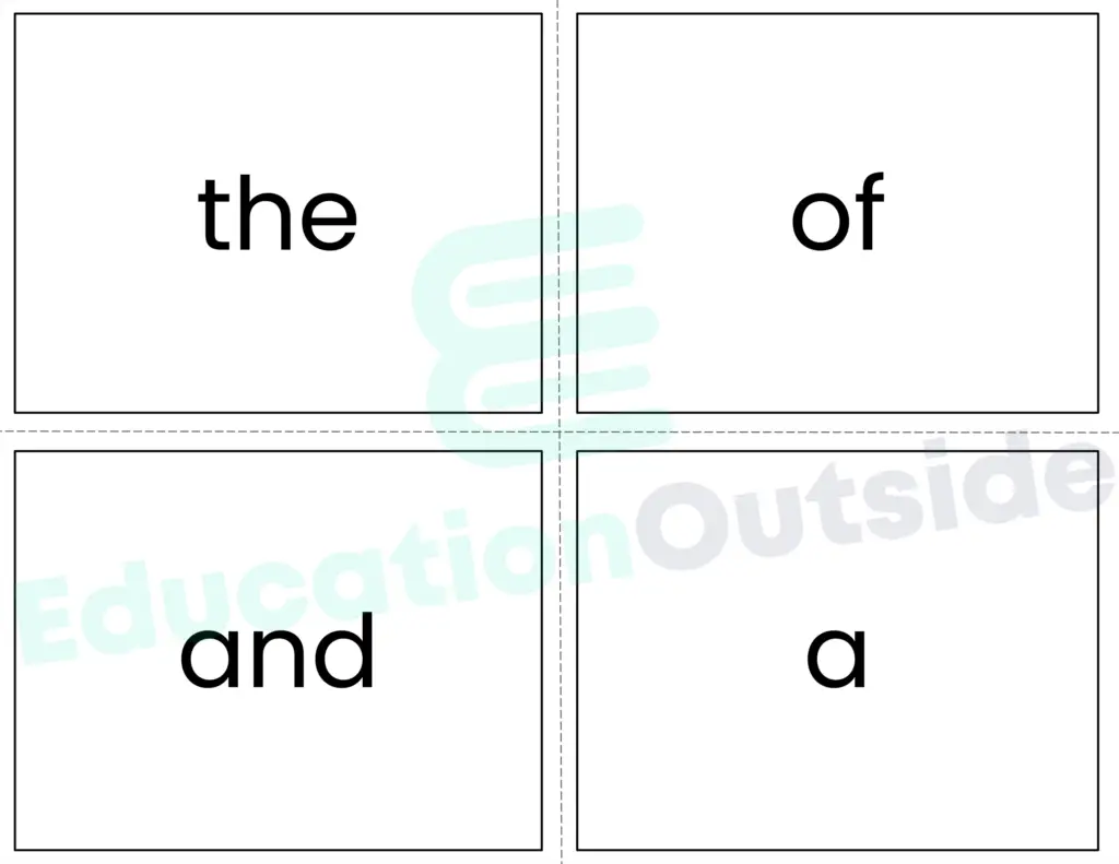 Fry's First 100 Sight Words Flashcards (1-100) - 3 Sizes Included!