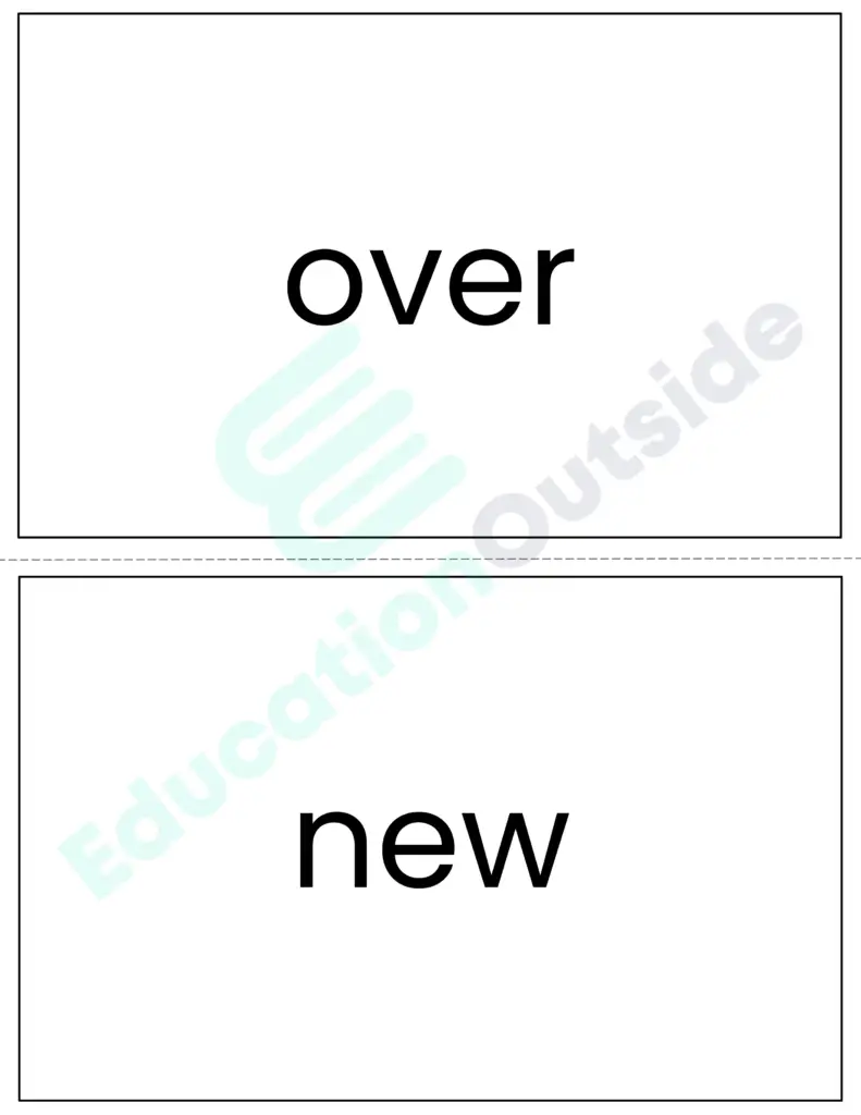 Fry's Second 100 Sight Words Flashcards (101-200) - 3 Sizes Included!