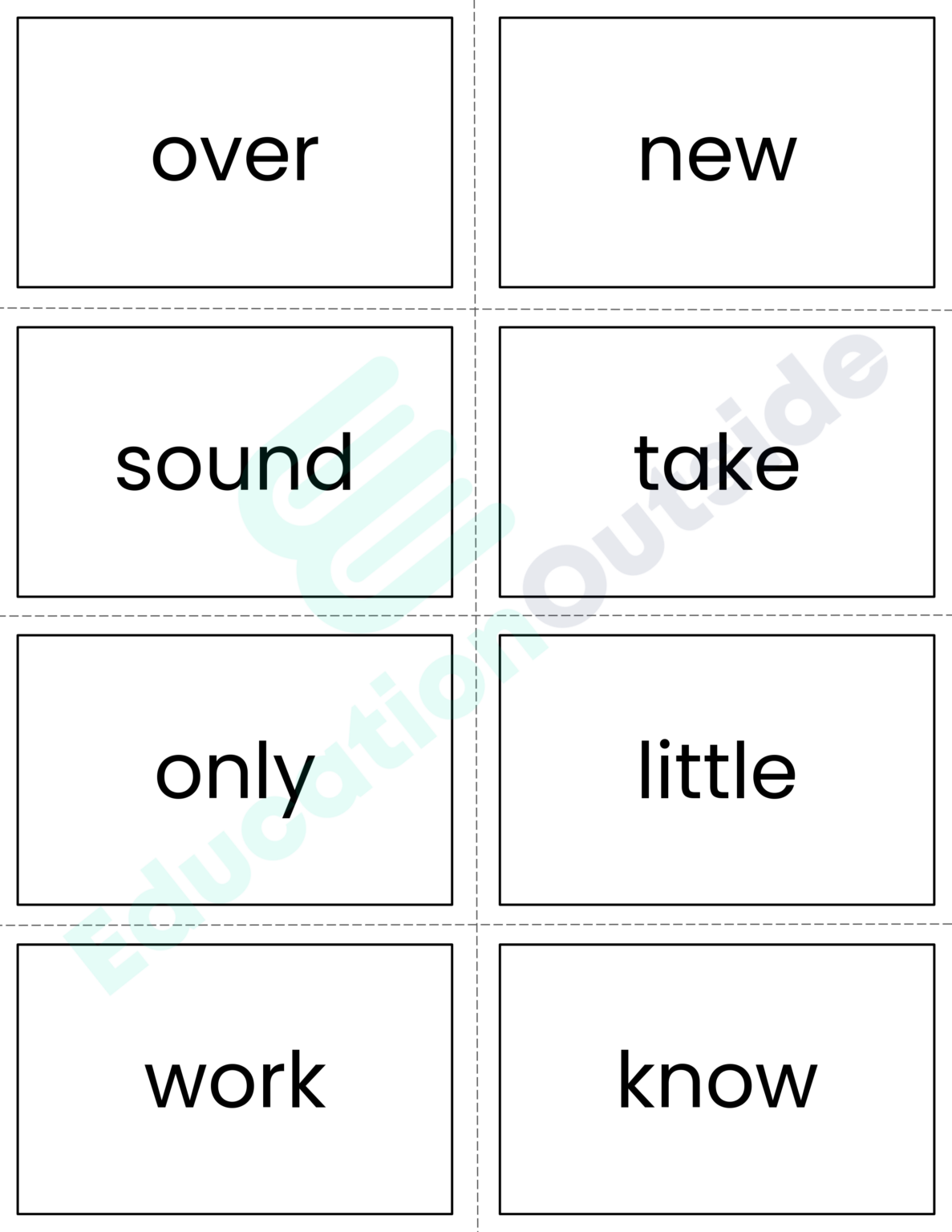Fry's Second 100 Sight Words Flashcards (101-200) - 3 Sizes Included!