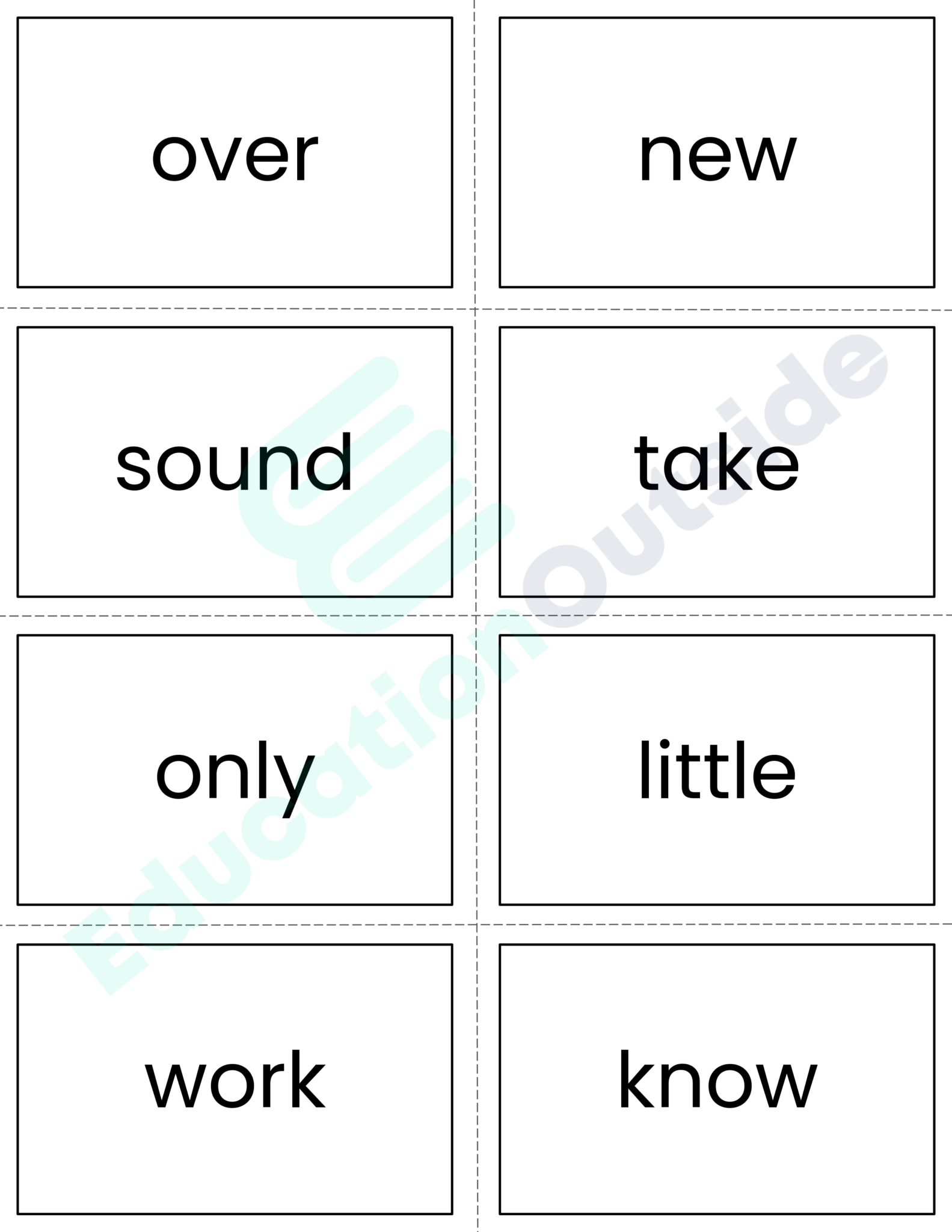 Fry's Second 100 Sight Words Flashcards (101-200) - 3 Sizes Included!